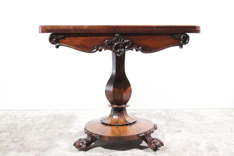Early 19th Century Rosewood Game, Card Table For Sale at 1stDibs