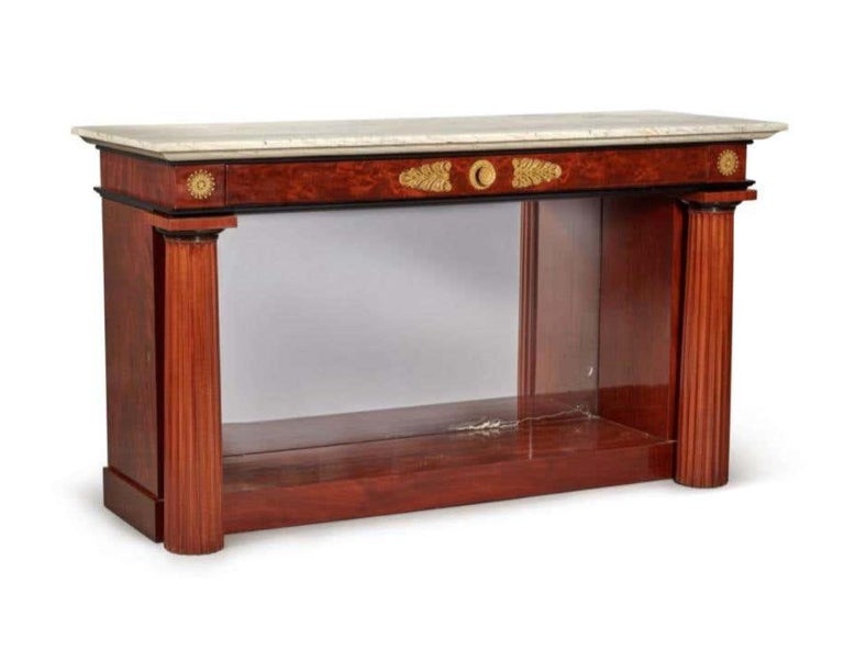 Early 19th Century Russian Empire Ormolu-Mounted Mahogany Console Table ...