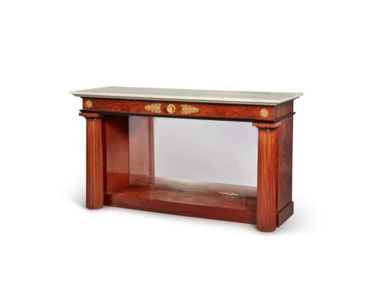 Early 19th Century Russian Empire Ormolu-Mounted Mahogany Console Table ...