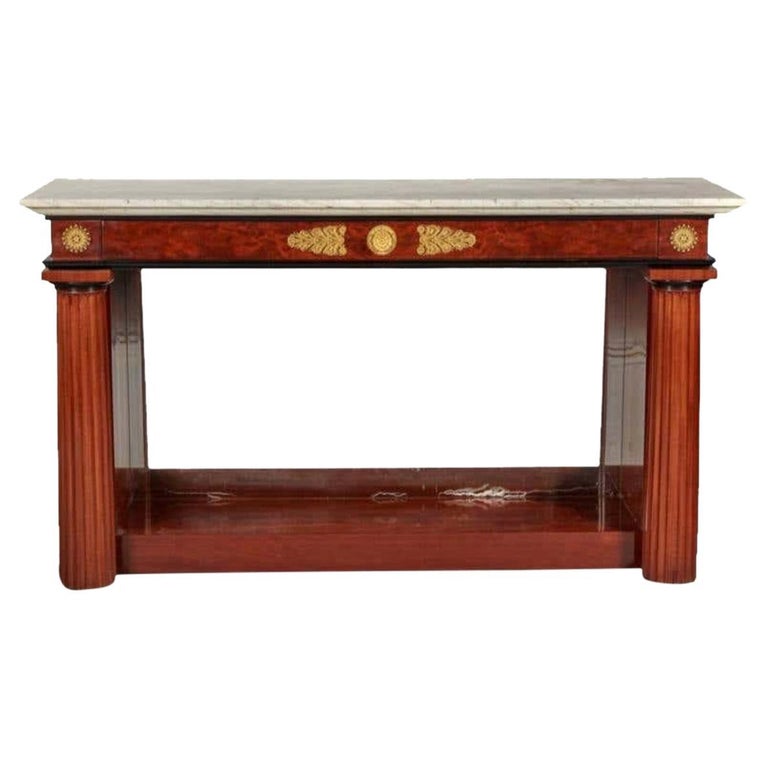 Early 19th Century Russian Empire Ormolu-Mounted Mahogany Console Table ...