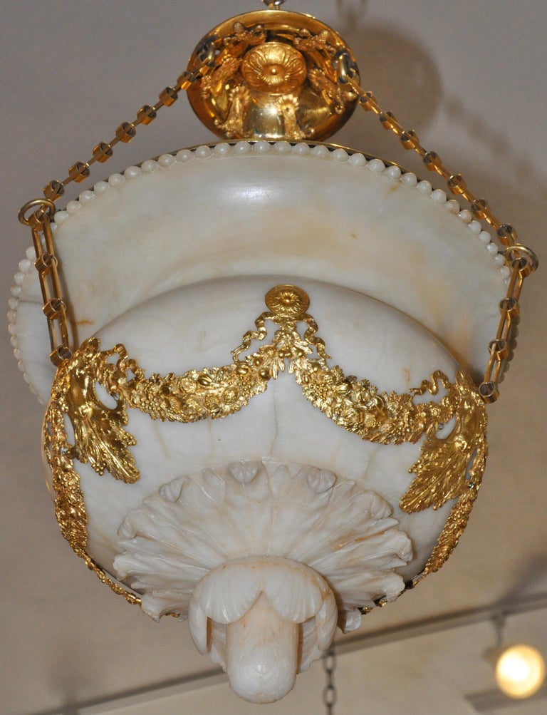 Early 19th Century Russian Polish Alabaster and Vermeil Lantern by Nast ...