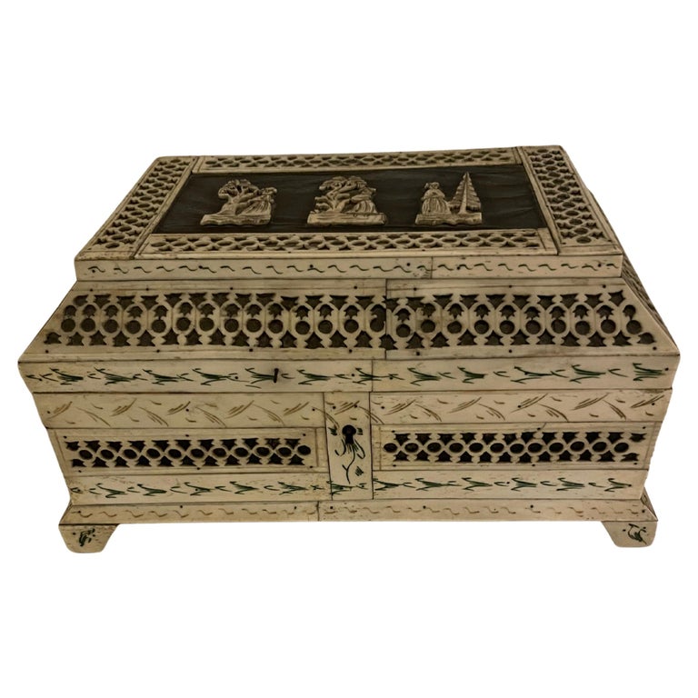 Early 19th century Russian stained and hand-carved Bone Table Coffin ...