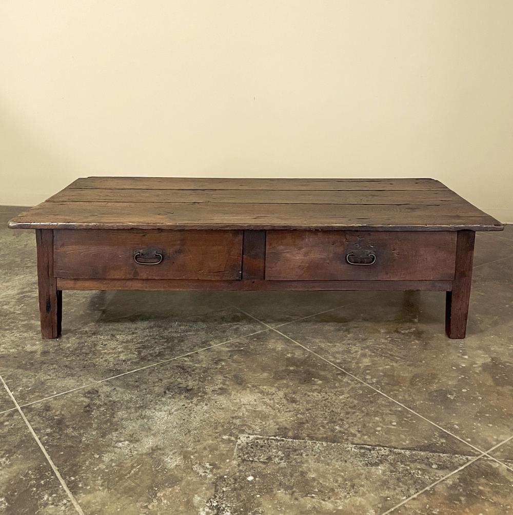 Early 19th Century, Rustic Country French Coffee Table at 1stDibs