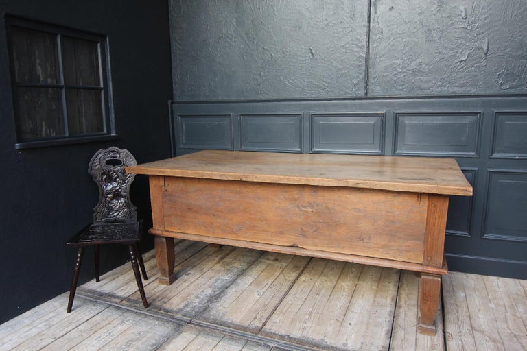 Early 19th Century Rustic Kitchen Prep Table or Kitchen Island at 1stDibs