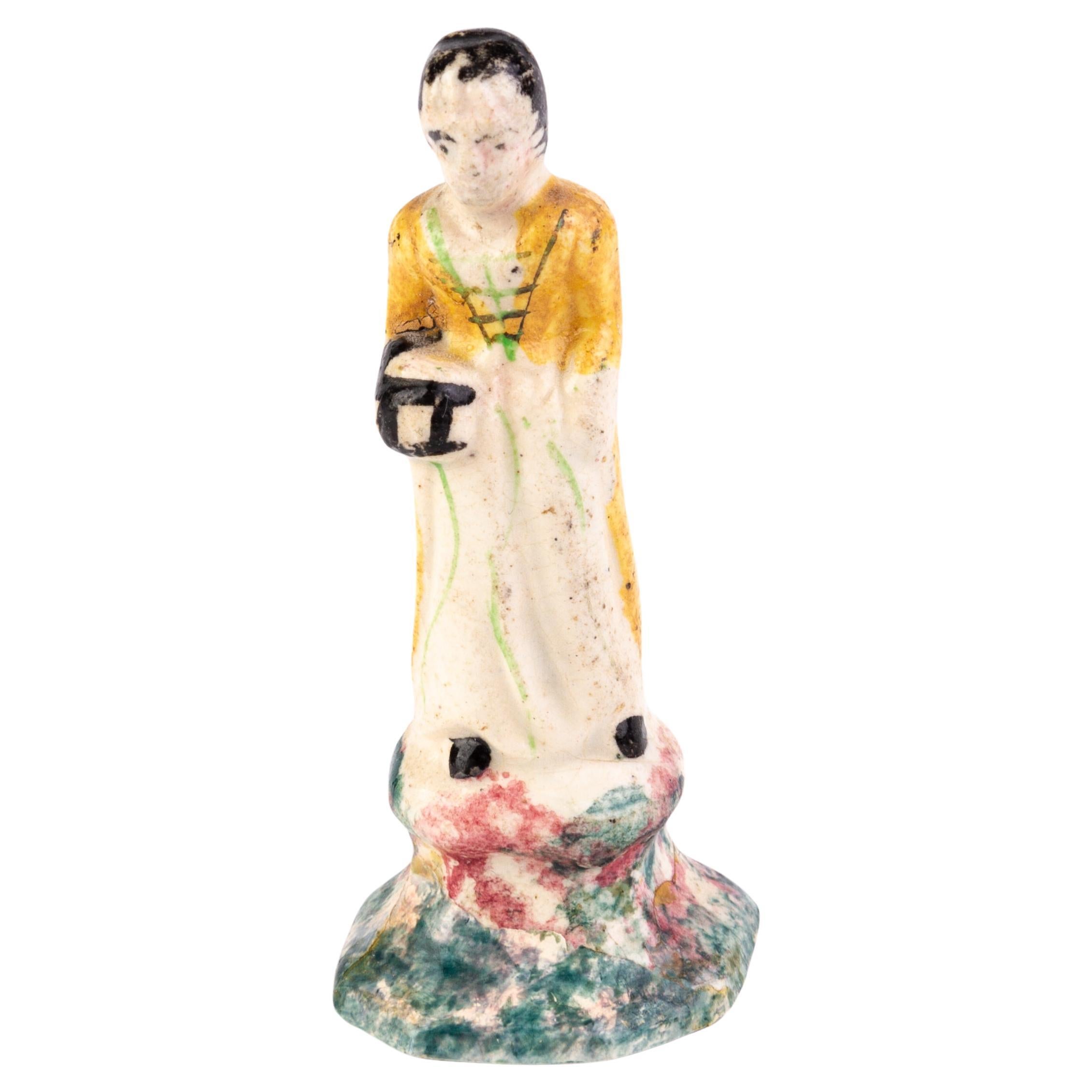 Early 19th Century Staffordshire Prattware Figure For Sale at 1stDibs