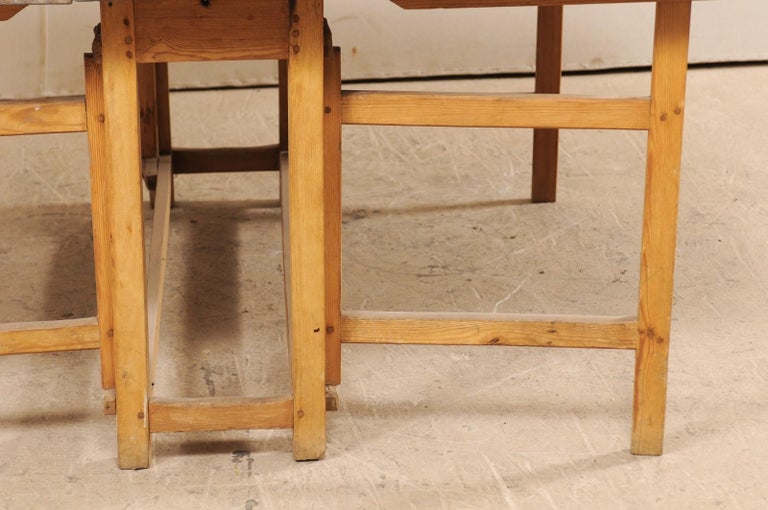 Early 19th Century Swedish Painted Wood Table with Gate Legs at 1stDibs