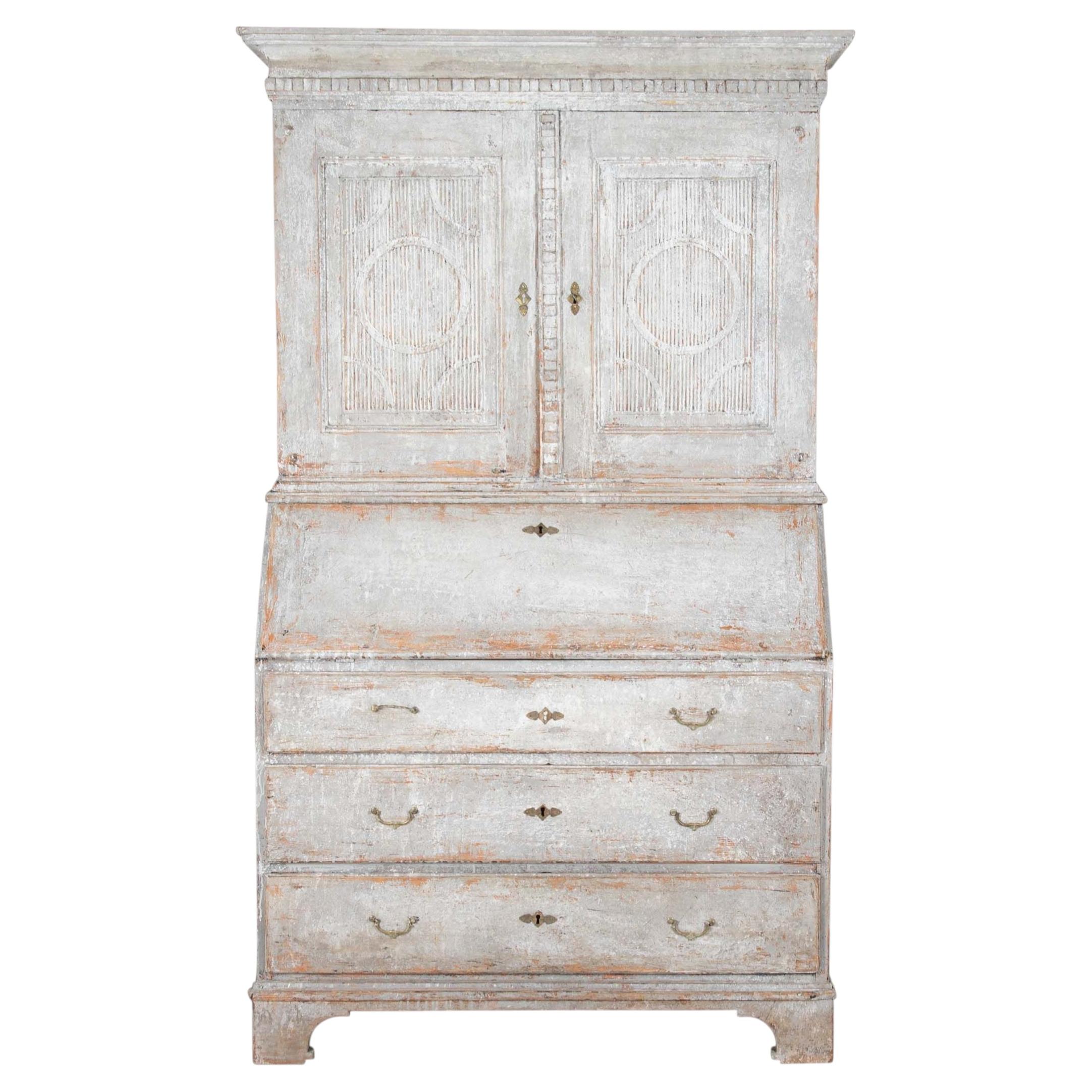 Late 18th-Century Scandinavian Two-Part Secretary, Circa 1790 For Sale ...
