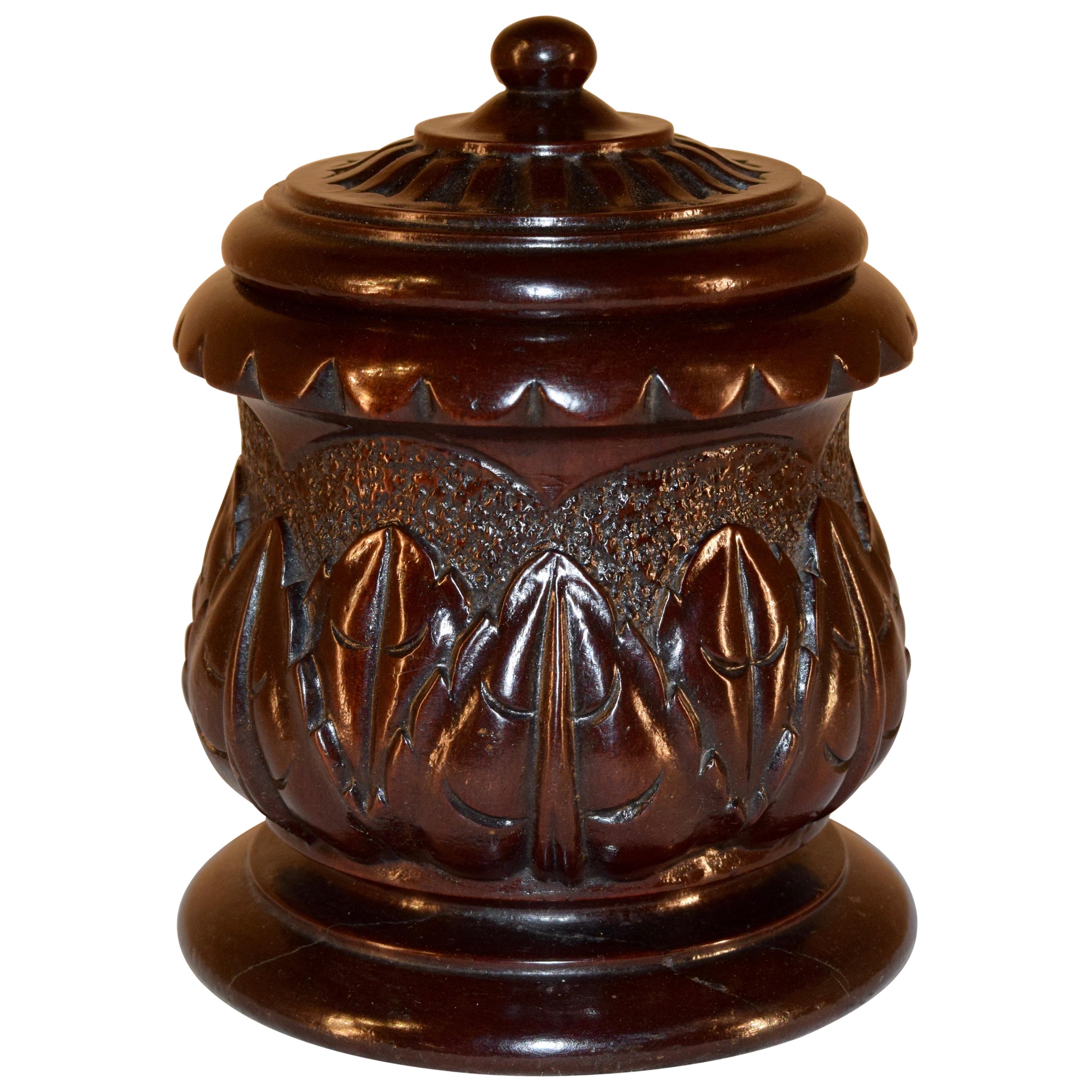 Antique Early 19th Century Treen Spice Container made from Walnut ...