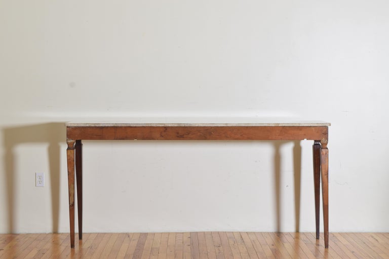 Early 19th Century Tuscan Walnut Veneered and Marble-Top Shallow ...