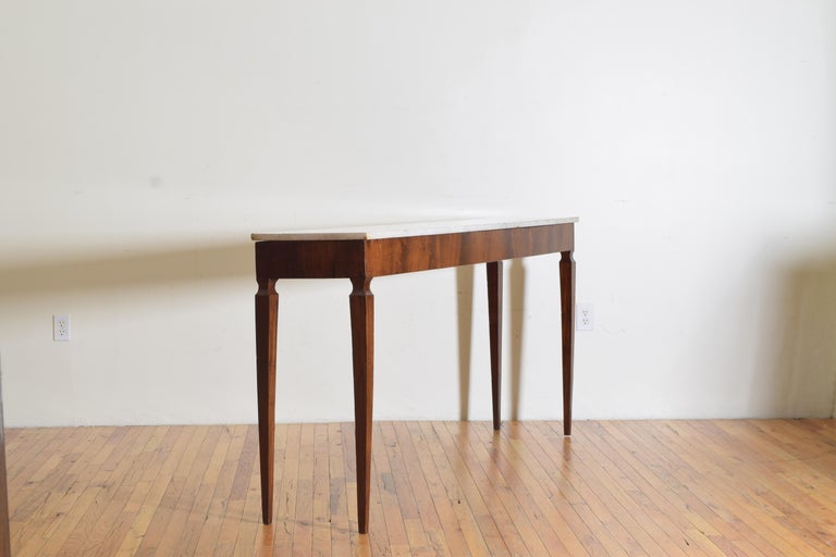 Early 19th Century Tuscan Walnut Veneered and Marble-Top Shallow ...