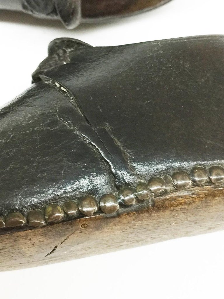Early 19th Century Victorian Tiny Clogs, Doll Shoes For Sale at 1stDibs