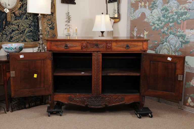 Early 19th Century Walnut Buffet with Carved Apron, France, circa 1800 ...
