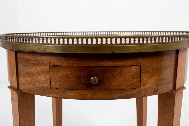 Early 19th Century Walnut Gueridon with Marble Top For Sale at 1stDibs