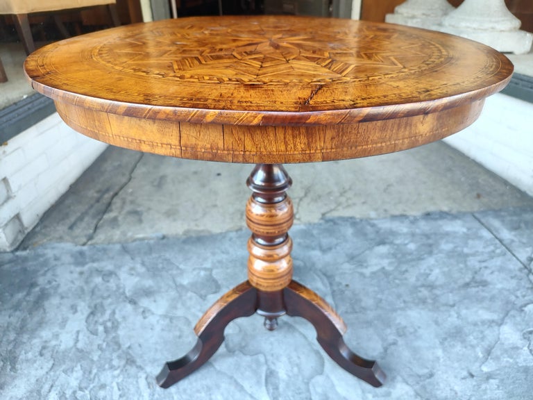 Early 19thc Italian Sorrento Table with Inlaid Marquetry at 1stDibs
