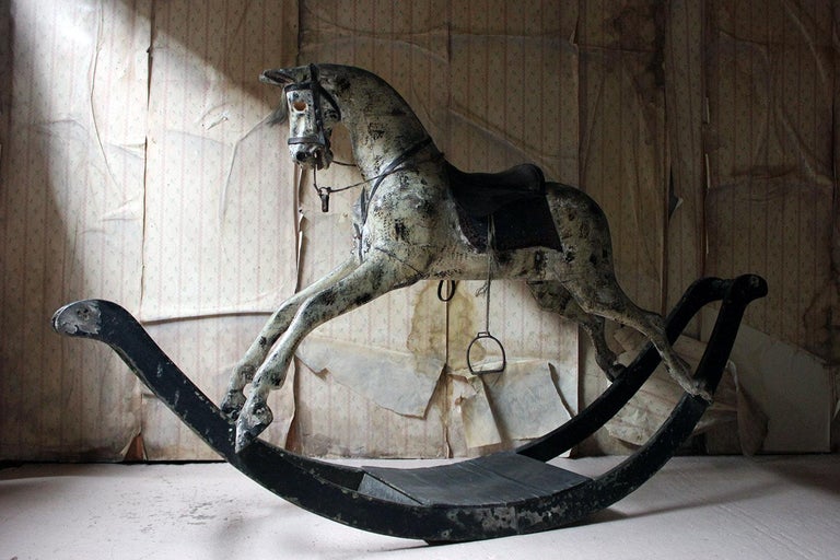 Early 19th Century Large Dappled Grey Bow Rocking Horse, circa 1820 ...