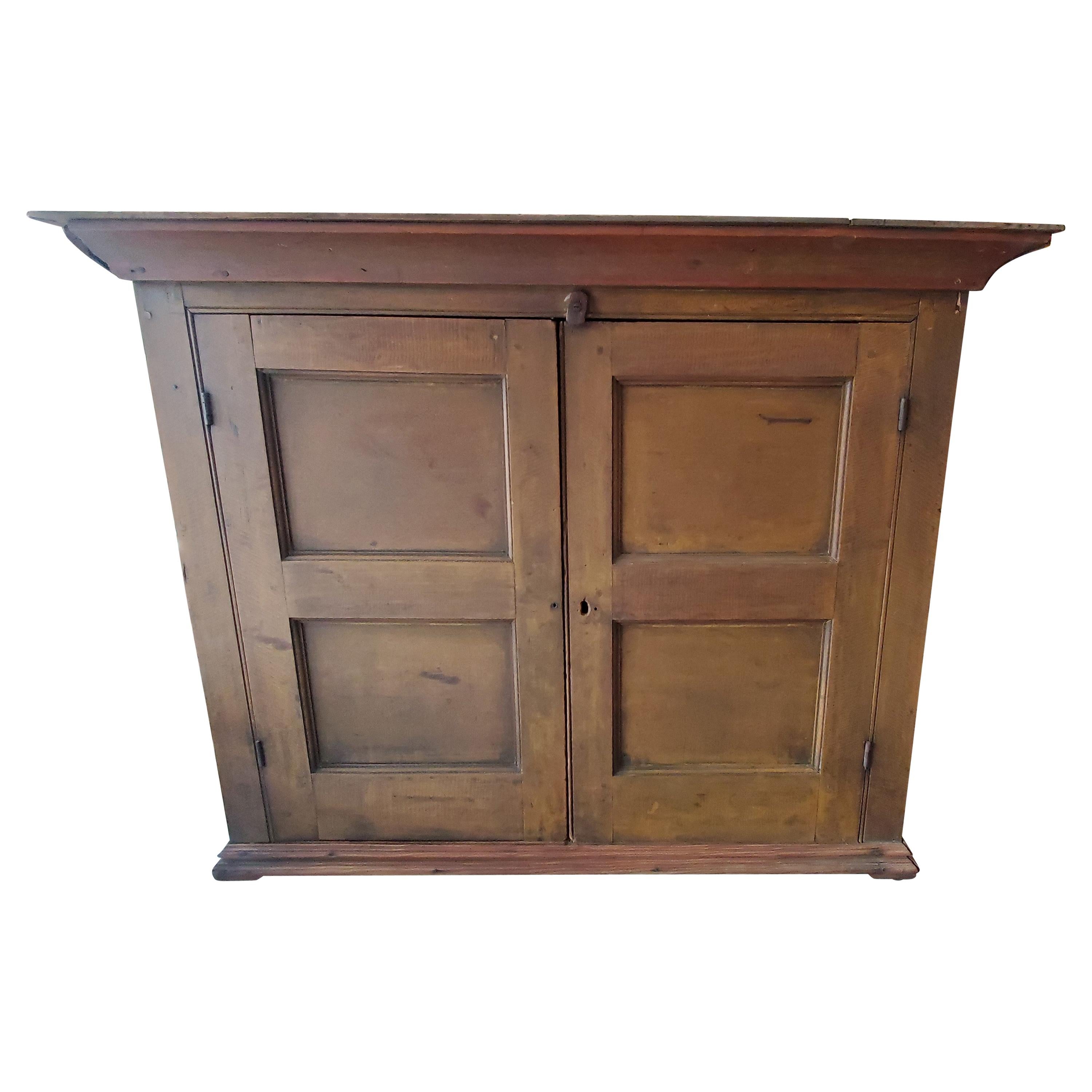Early 19thc Mustard Table Top or Hanging Cupboard For Sale at 1stDibs ...