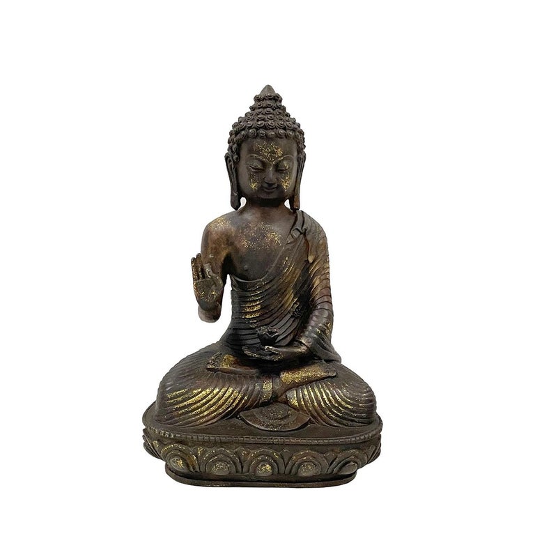 Early 20 Century Antique Carved Bronze 3 Generations of Buddha Statues ...
