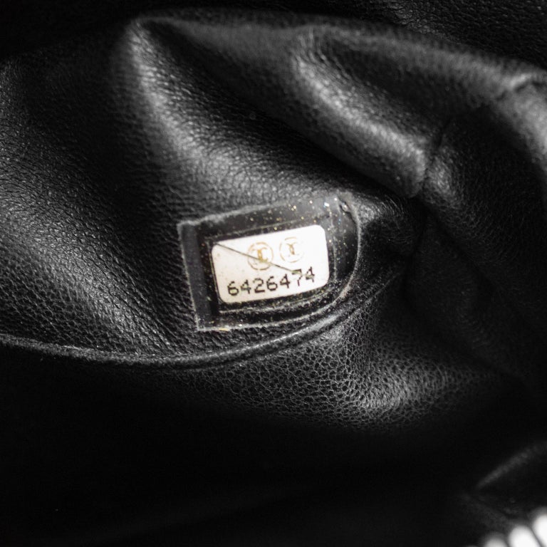 Early 2000s Chanel Black Quilted Caviar Mini Bowler Bag For Sale at 1stDibs