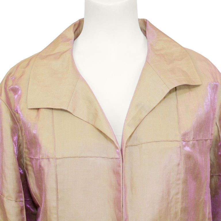 Early 2000s Chanel Pastel Iridescent Open Front Jacket For Sale at 1stDibs