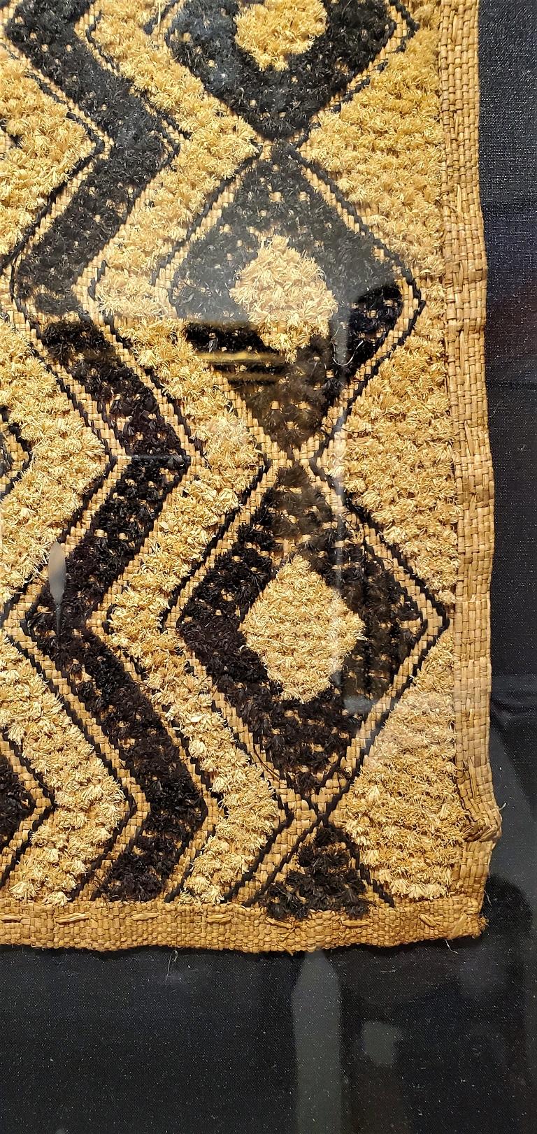 Early 20th Century Congolese Large Kuba Framed Textile For Sale at 1stDibs