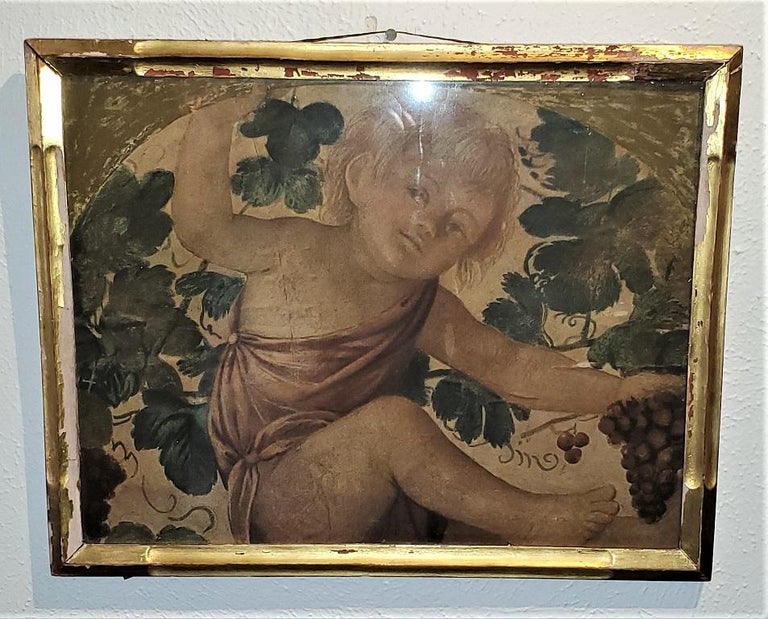 Early 20th Century Medici Print of Putti Under a Vine For Sale at 1stDibs