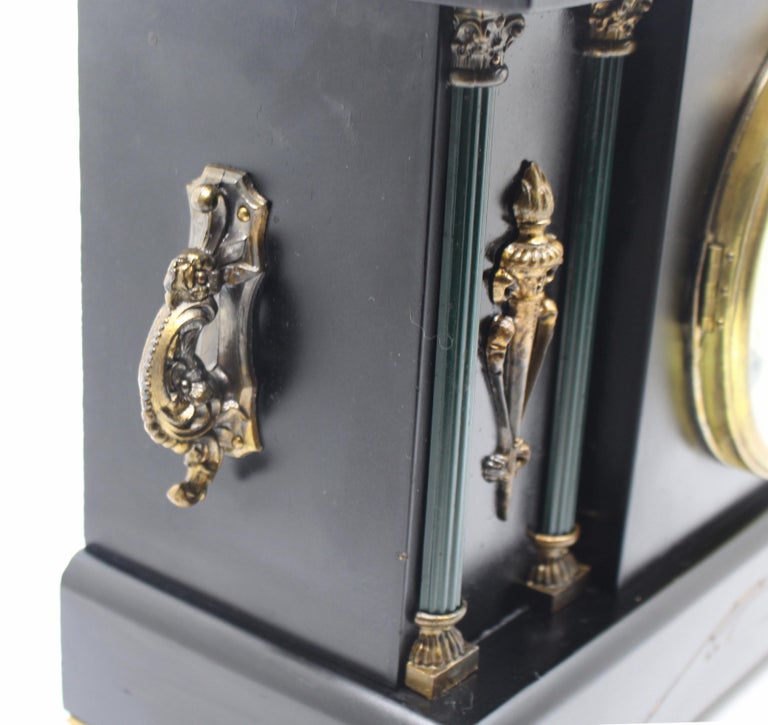 Early 20th Century American Ebonized Mantle Clock at 1stDibs