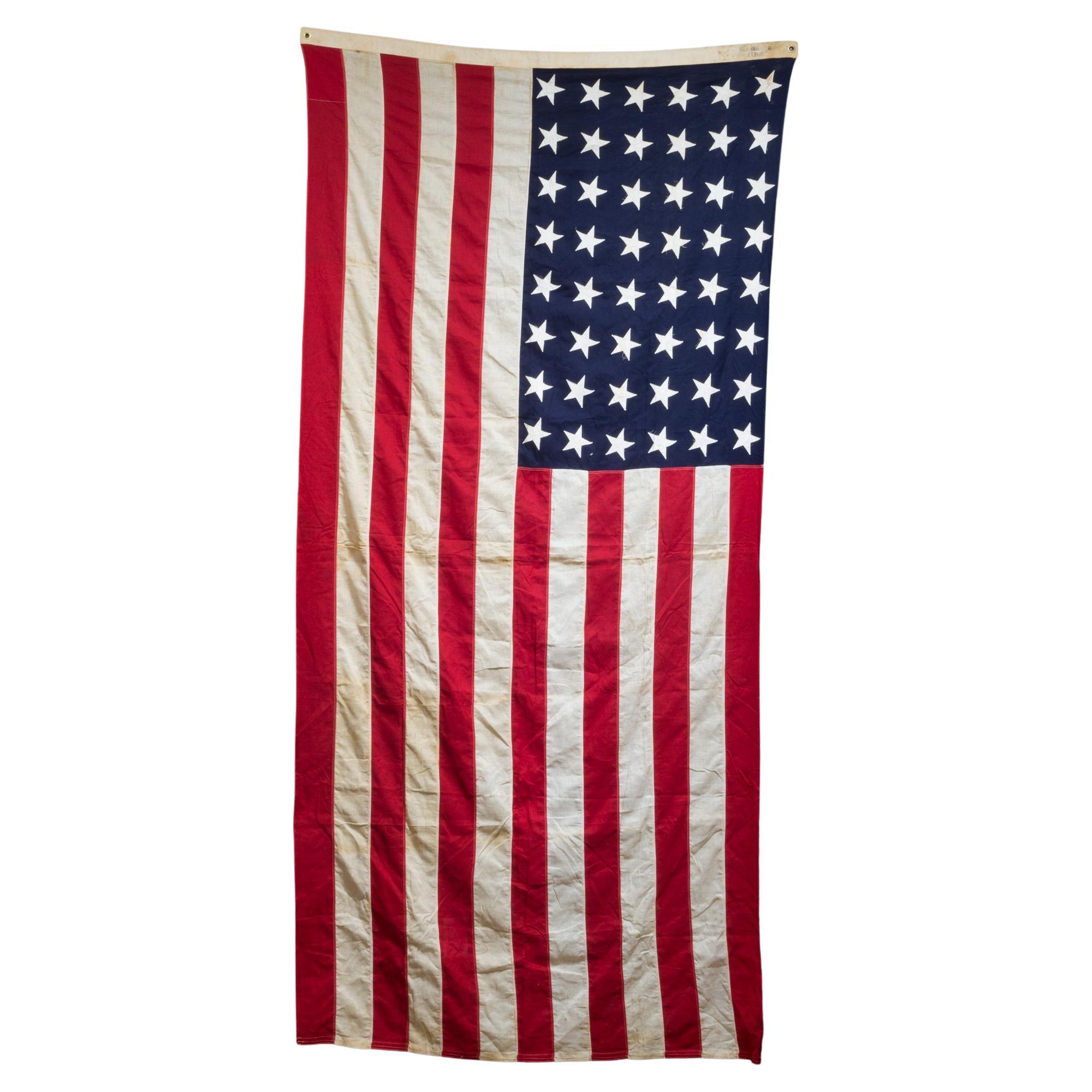 Antique American Flag Cigar Label with Sailor and 42 Six-Pointed Stars ...