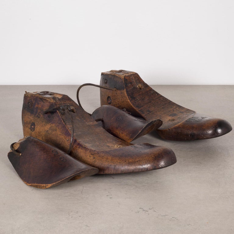 Early 20th Century Antique Wood and Leather Shoe Last, circa 1920 at ...