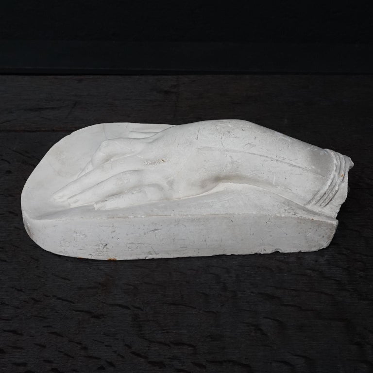 early 20th C. Belgium Cast Plaster Woman's Hand, Musées Royaux du ...