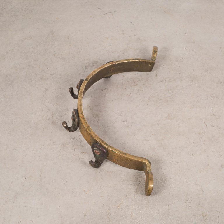 Early 20th c. Bronze and Copper Half Circle Pot Rack c.1900-1940 at 1stDibs