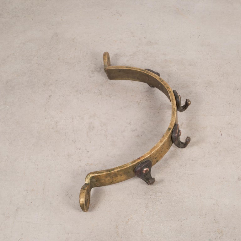 Early 20th c. Bronze and Copper Half Circle Pot Rack c.1900-1940 at 1stDibs