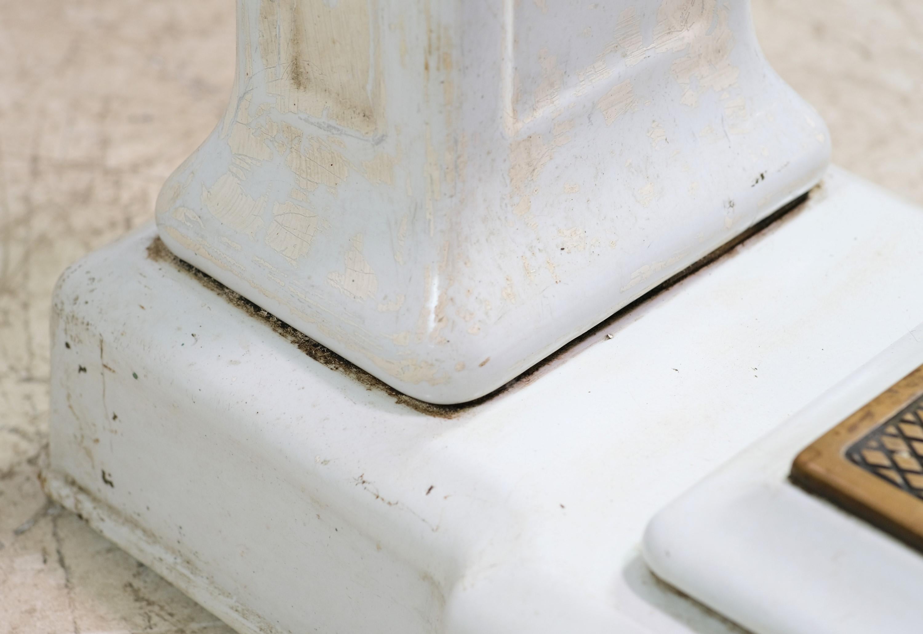 Early 20th C Cast Iron Lollipop Scale w Mirror National Automatic ...