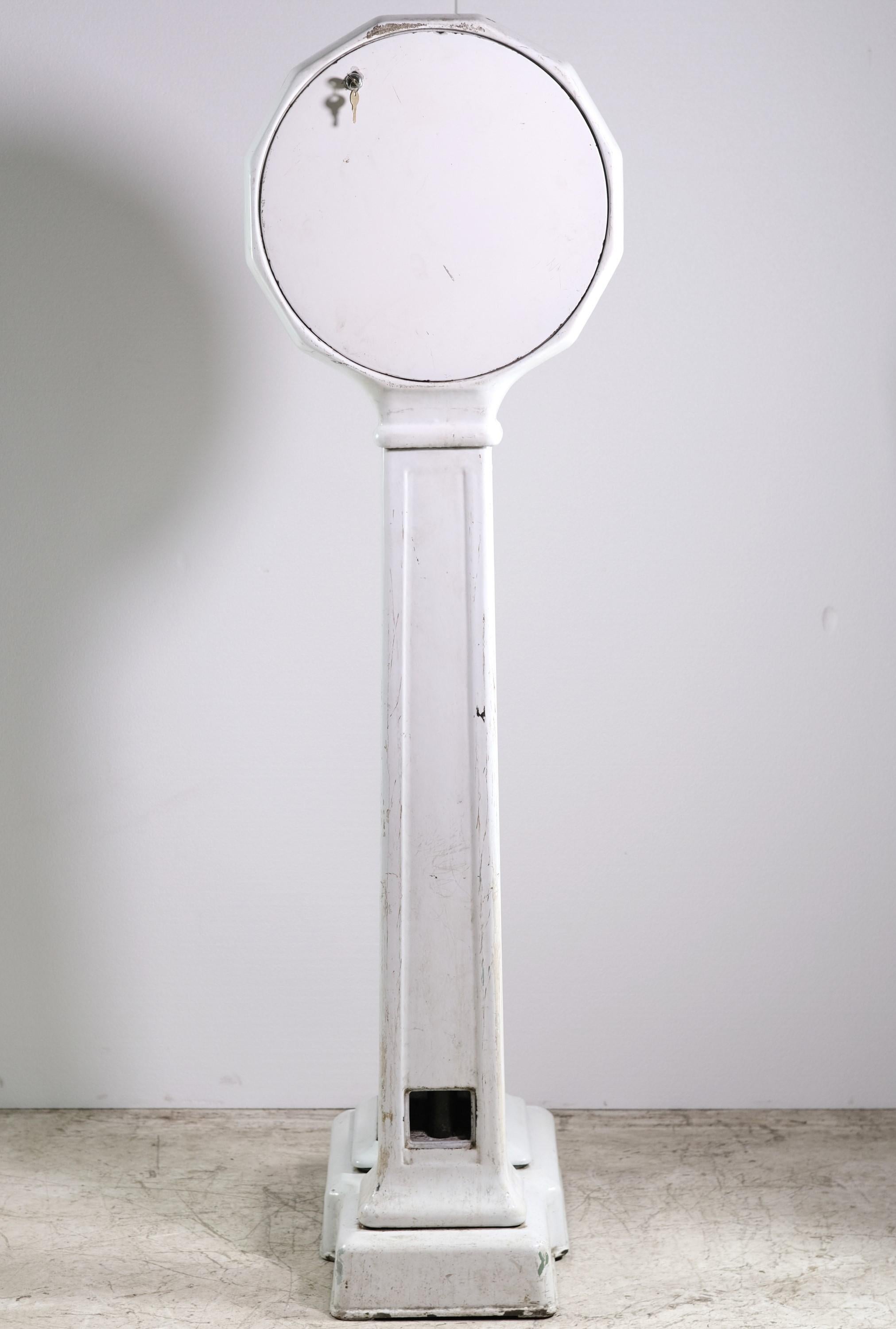 Early 20th C Cast Iron Lollipop Scale w Mirror National Automatic ...