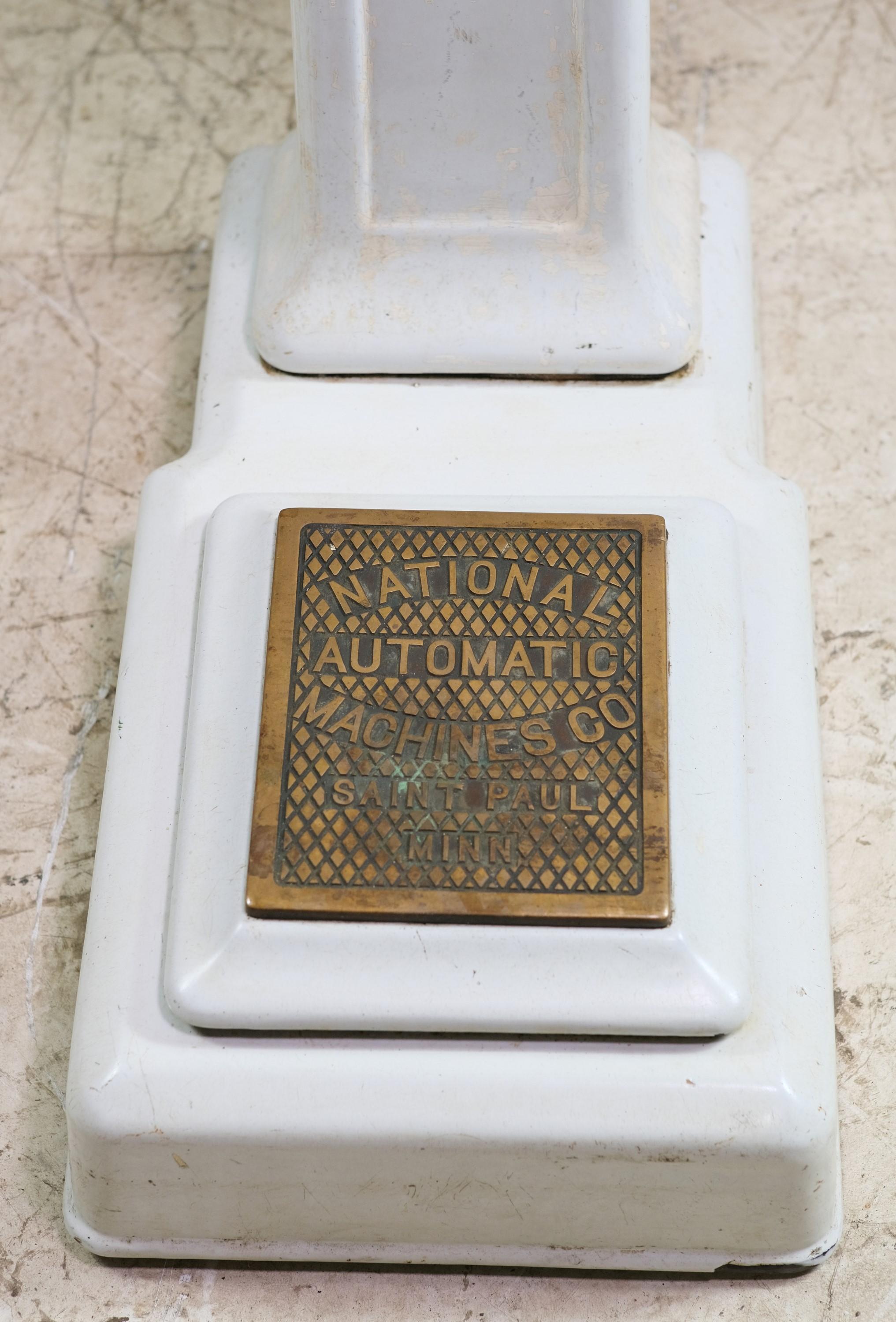Early 20th C Cast Iron Lollipop Scale w Mirror National Automatic ...