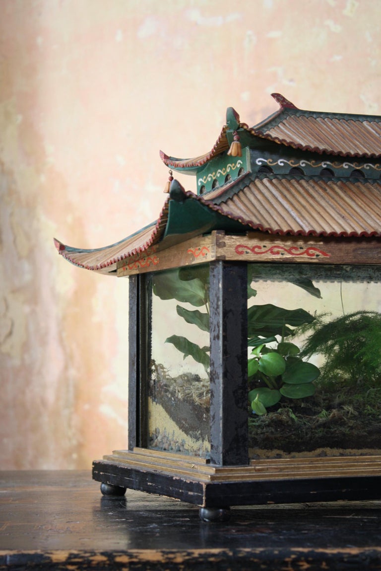 Early 20th C Country House Architectural Model Ebonised and Gilt Pagoda ...