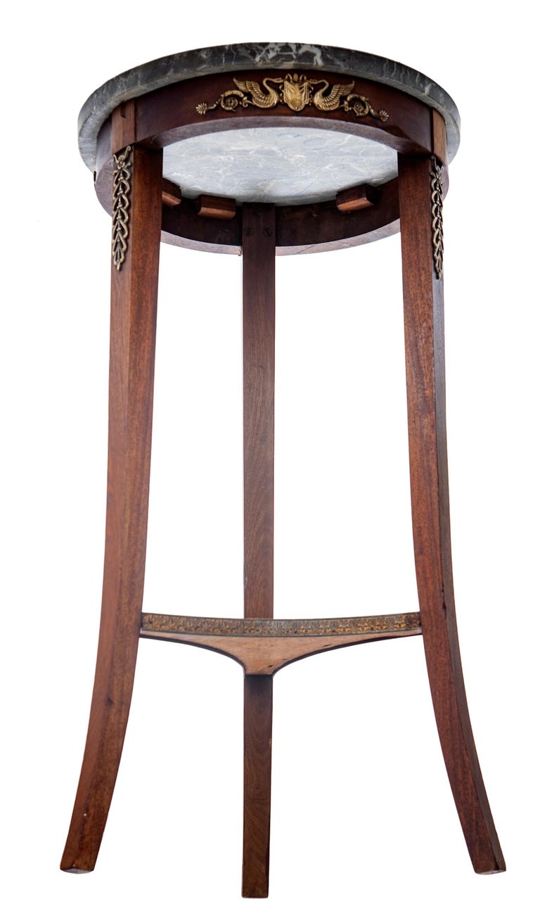 Early 20th C Empire Style Plant Stand W Ormulu and Marble Top For Sale ...
