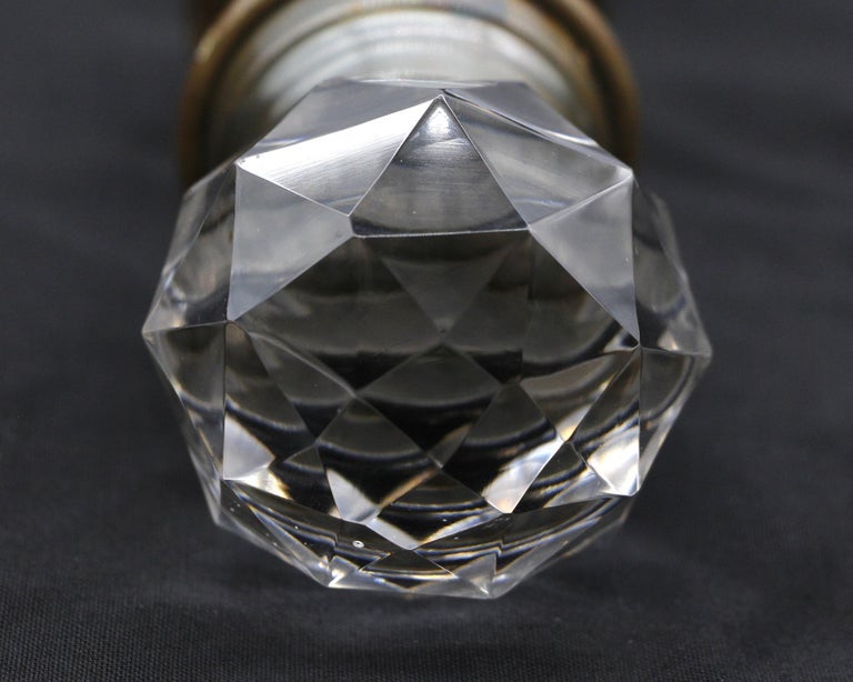 Early 20th C. Faceted Cut Glass Collectors Doorknob Set For Sale at 1stDibs