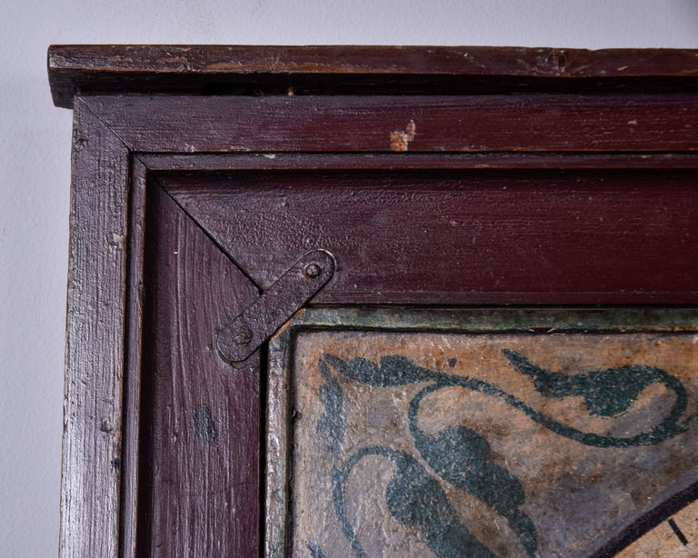 Early 20th Century Framed French Antique Clock Face For Sale at 1stDibs