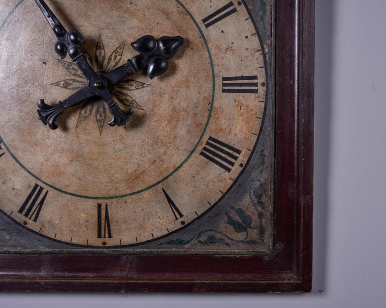 Early 20th Century Framed French Antique Clock Face For Sale at 1stDibs