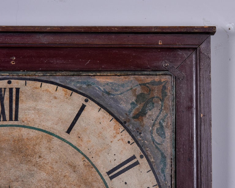 Early 20th Century Framed French Antique Clock Face For Sale at 1stDibs