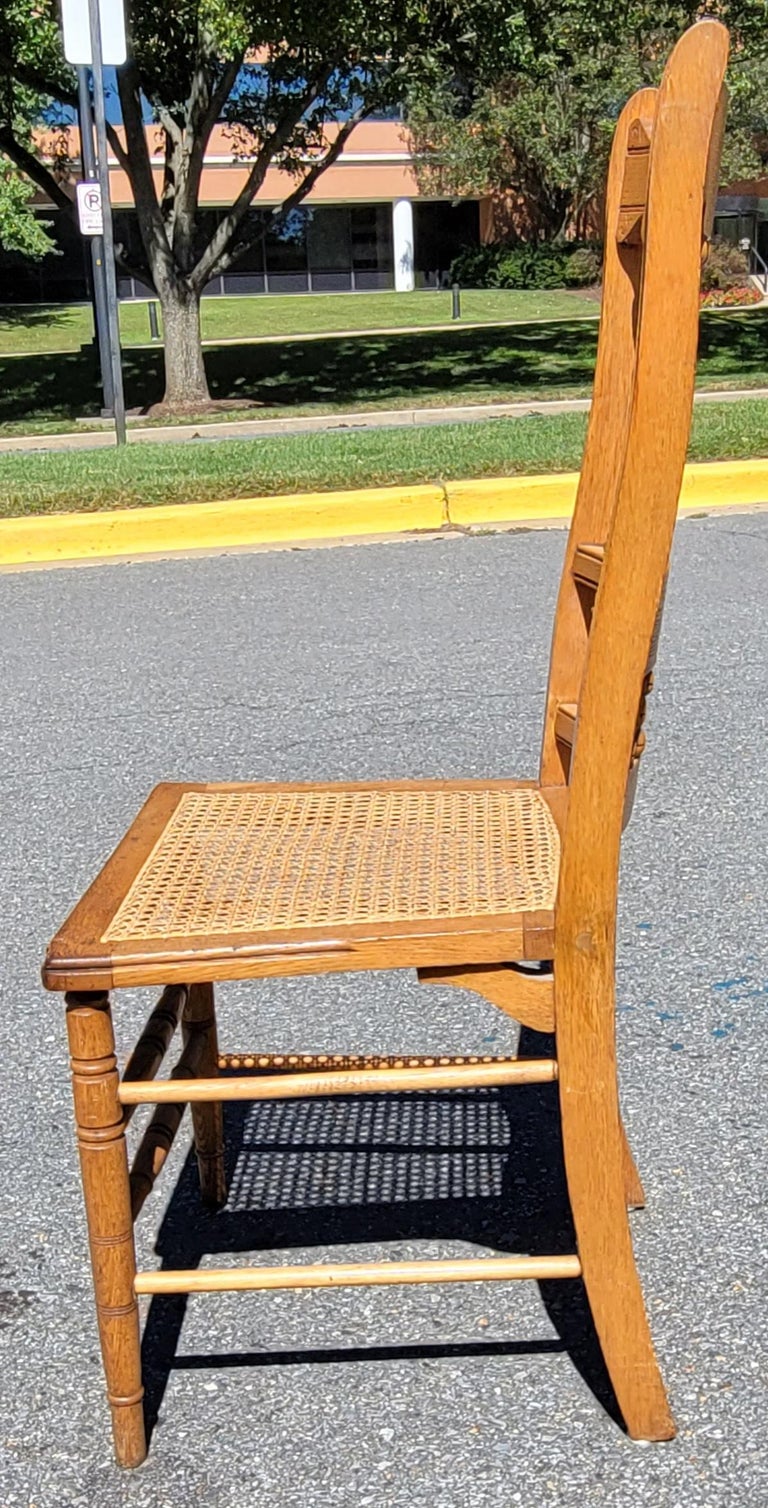Early 20th C. French Henry II Oak and Canned Seat Side Chairs, a Pair ...