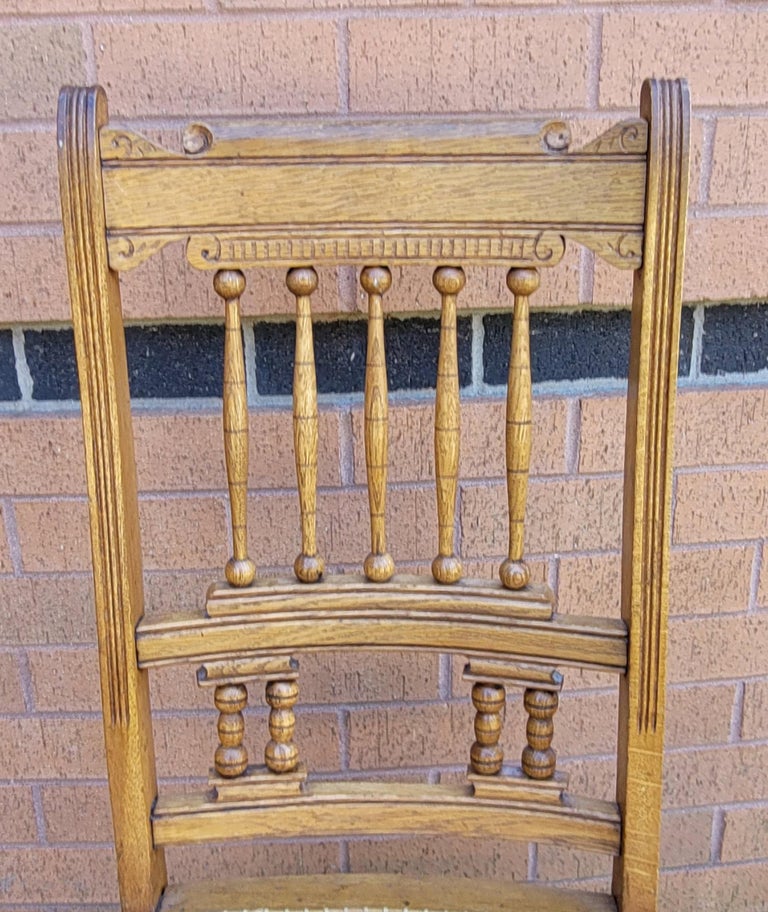 Early 20th C. French Henry II Oak and Canned Seat Side Chairs, a Pair ...
