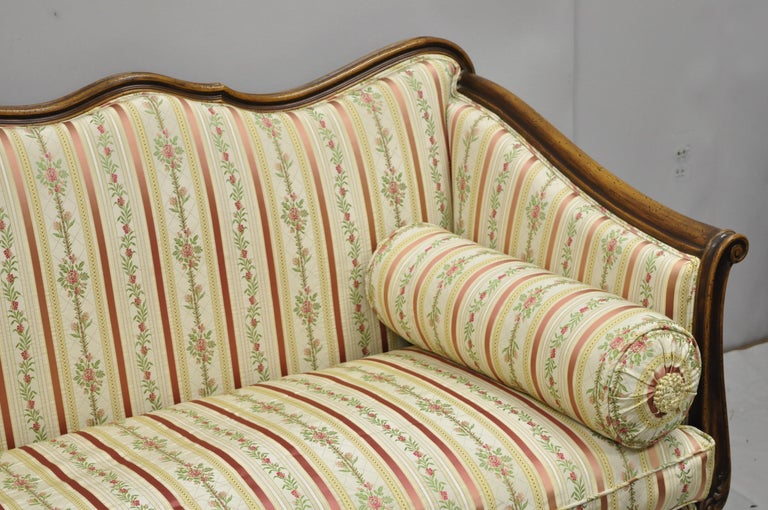 French Louis XV Provincial Style Sofa with Serpentine Carved Back For ...
