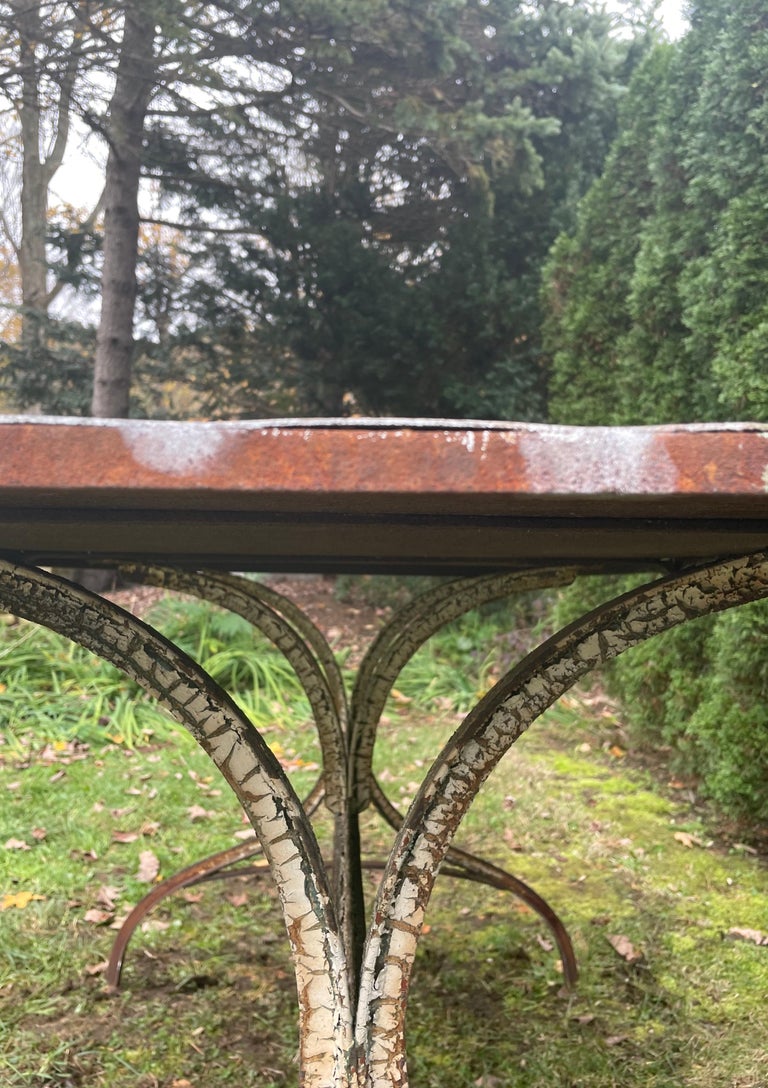 Early 20th C French Rectangular Wrought Iron Dining Table For Sale at ...