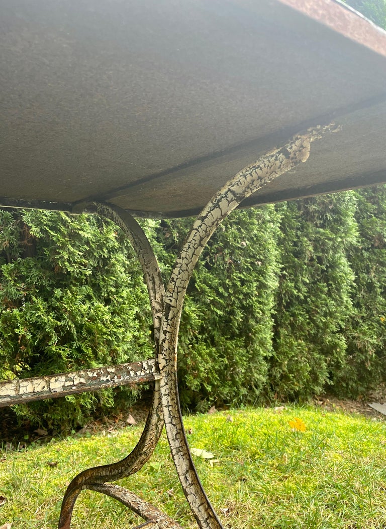 Early 20th C French Rectangular Wrought Iron Dining Table For Sale at ...