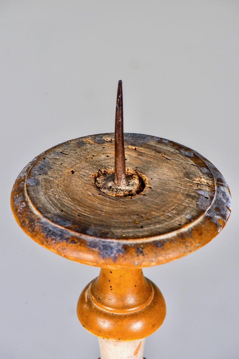 Early 20th Century Italian Pricket Stick in Brown and White For Sale at ...