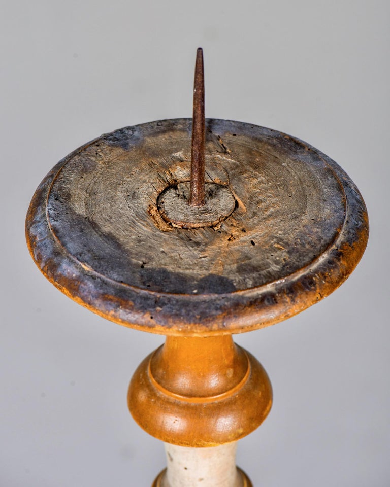 Early 20th Century Italian Pricket Stick in Brown and White For Sale at ...