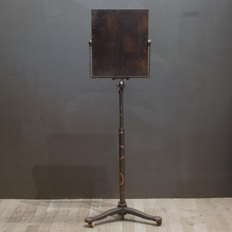 Early 20th c. Japanned Barber's Shaving Mirror c.1920 For Sale at 1stDibs