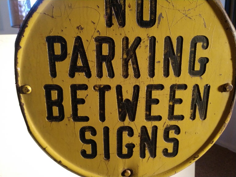 Early 20th Century Lollipop No Parking Sign by Lyle Signs at 1stDibs