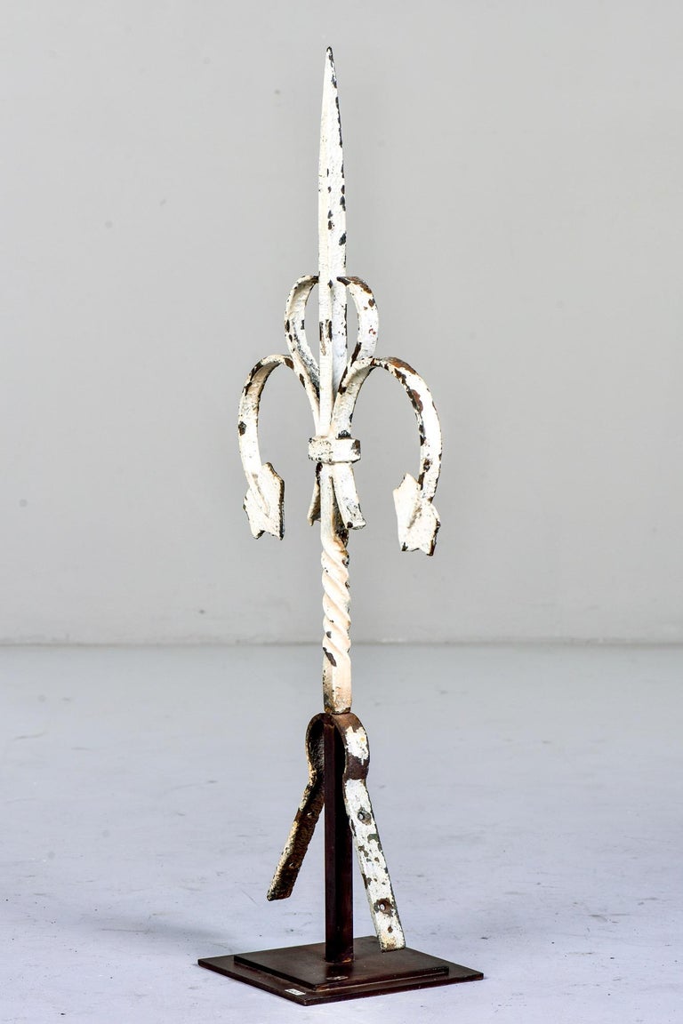 Early 20th Century Painted Iron Finial on Stand For Sale at 1stDibs